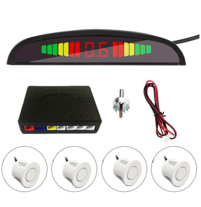 【white】 Car Auto Parktronic LED Parking With Parking Sensors Backup Car ...