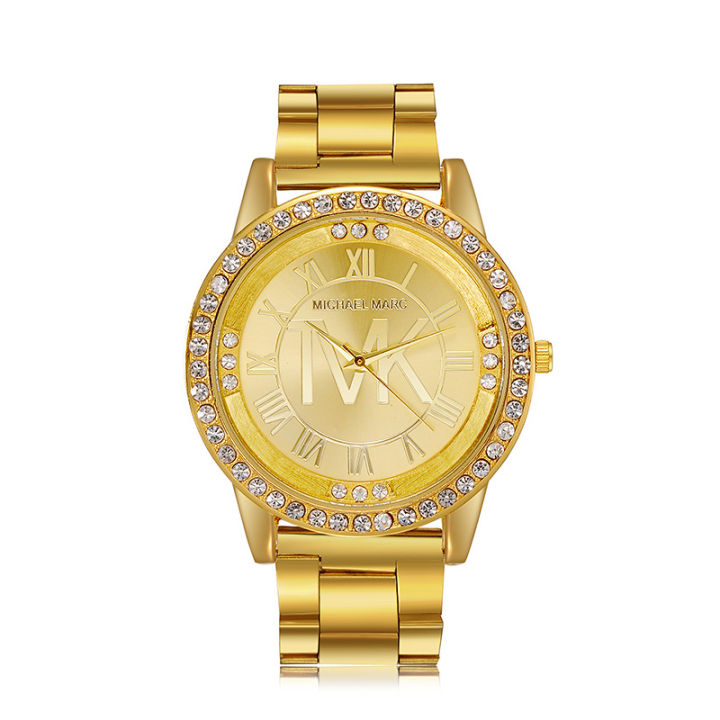 Luxury TVK Brand Watch For Women Gold Stainless Steel Water Resistant ...