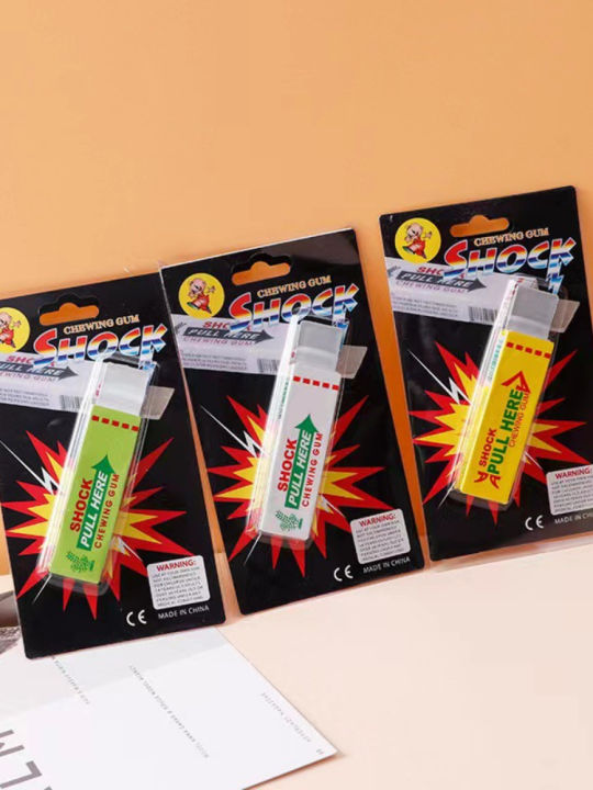 Electric Shock Joke Chewing Gum Pull Shocking Toy Gadget Prank Trick ...