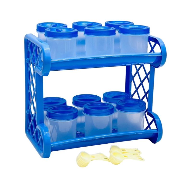 Best Quality Multi-Purpose 2 Layers Plastic Kitchen Spices Bottles ...