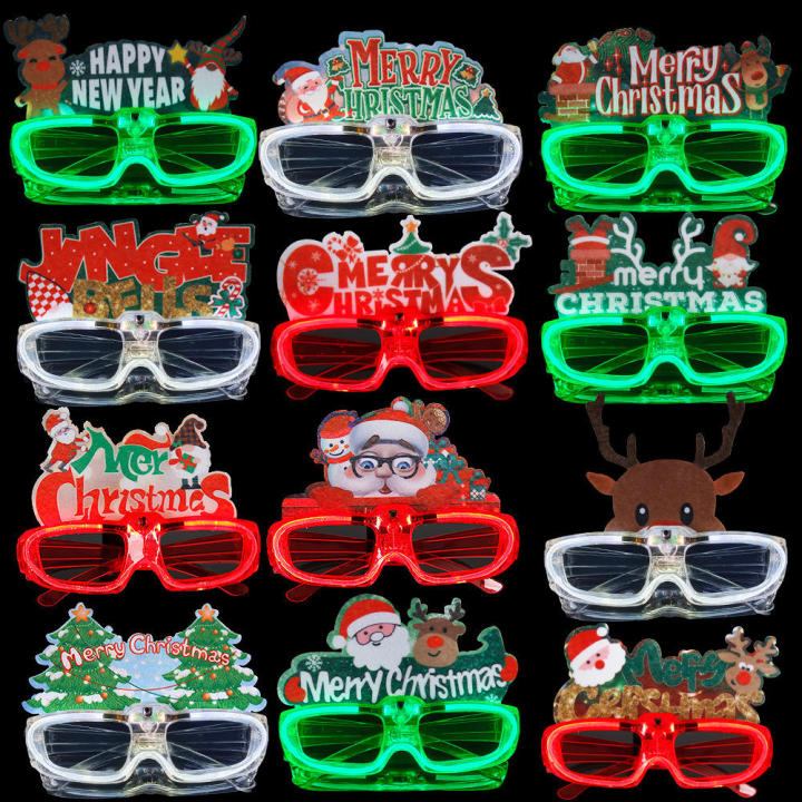 Glass Led Glasses Illuminated Lighted Eyeglass Frame Glowing Glasses ...