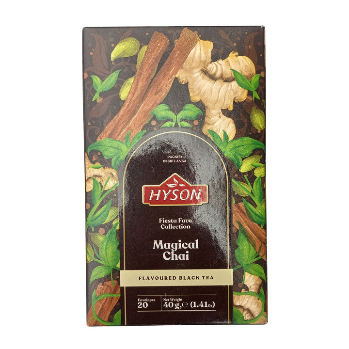 Hyson Magical Chai Flavoured tea 20 Envelopes 40g Ginger Cinnamon ...