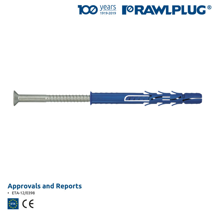 RAWLPLUG® Universal frame fixing, Countersunk - Zinc plated screw - (R ...
