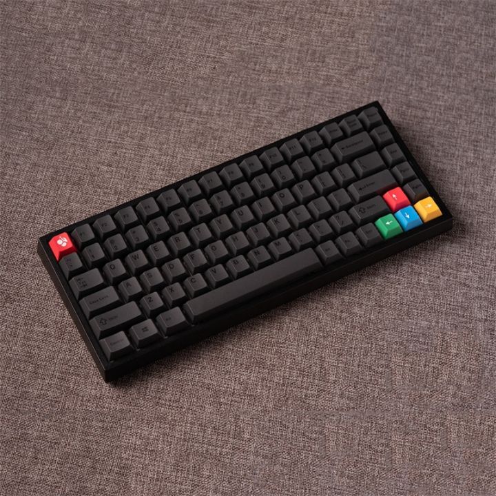 Gaming Mechanical Keyboard Heavy Metal Minimalist Black PBT Keycap ...