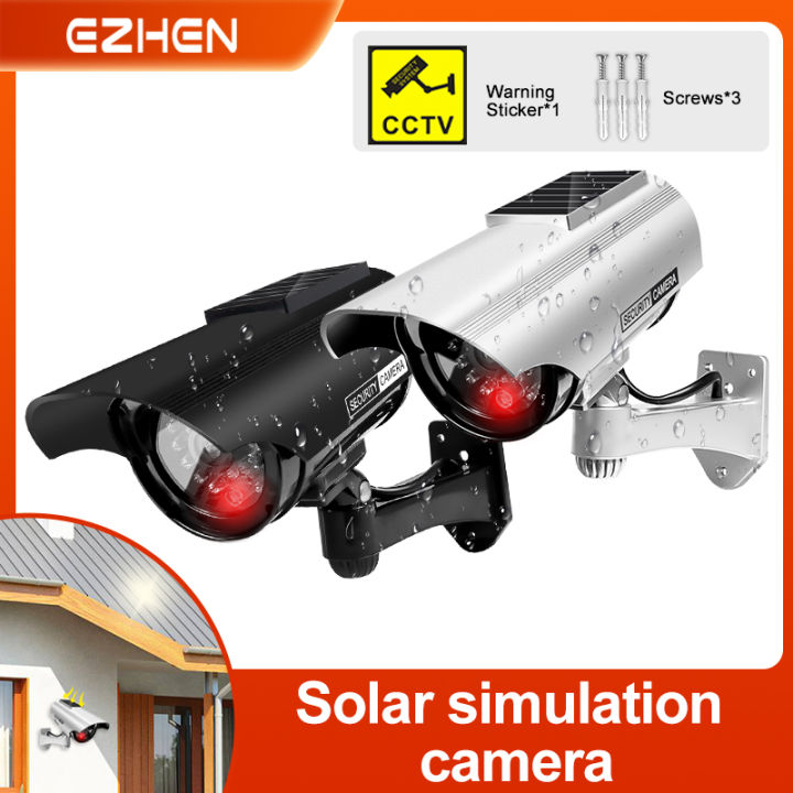 Solar Power Dummy Security Camera, Anti-Theft Surveillance Camera with ...