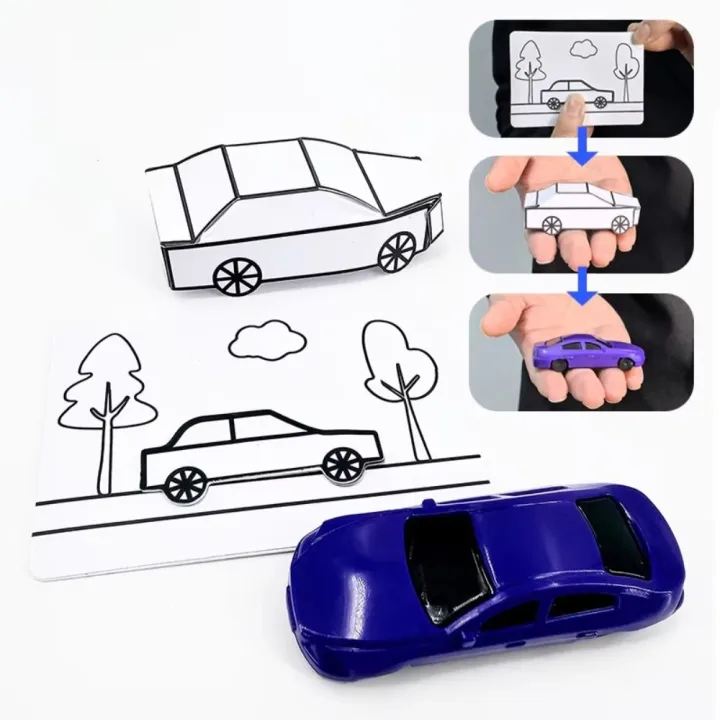 Funny Tricks Appearing Car by Hyde Ren Gimmicks Easy Operation Painting ...