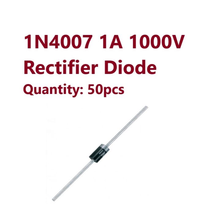 50 pcs of 1N4007 1A 1000V Rectifier Diode | Daraz.lk