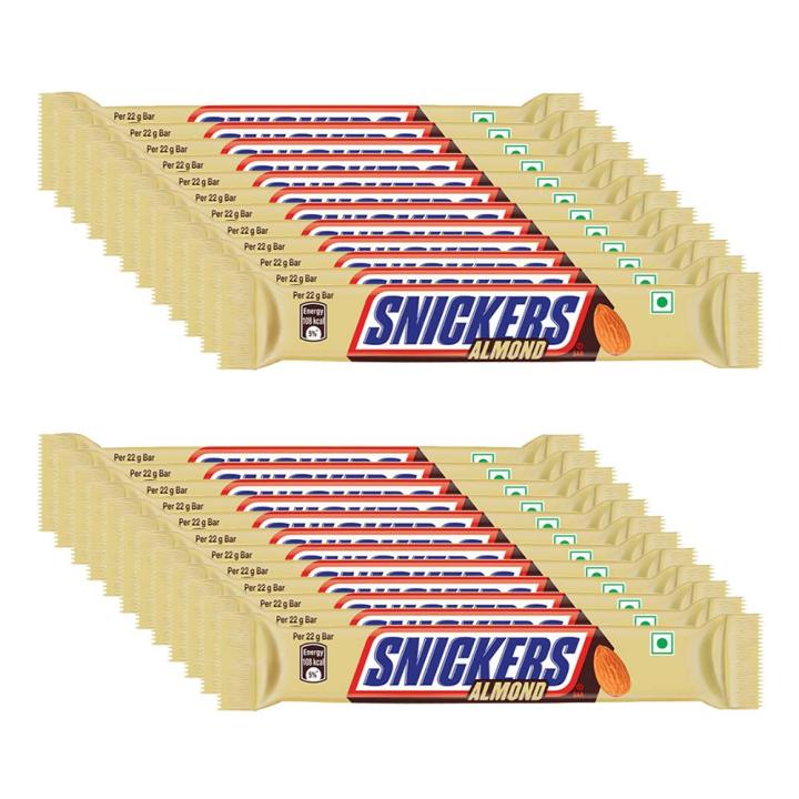 Snickers Almond Filled Chocolates - 22g Bar (Pack of 18) FROM INDIA(SAM ...