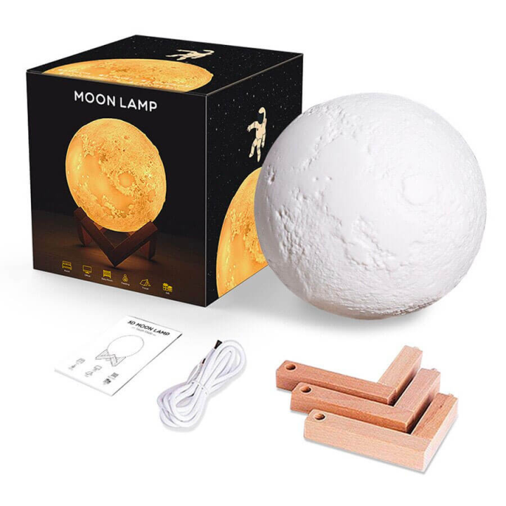 15CM LED Moon Lamp Night Light Multi Colors For Home Bedroom Gift with ...