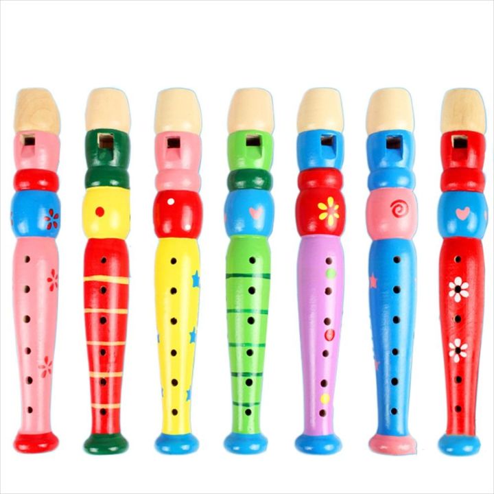 Colorful Educational 20cm Baby Kids Music Toy for Children Wooden Flute ...