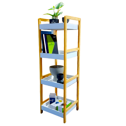 Storage Rack / Wooden shelf / Square shape 4 layer Shelf WRK104 | Daraz.lk