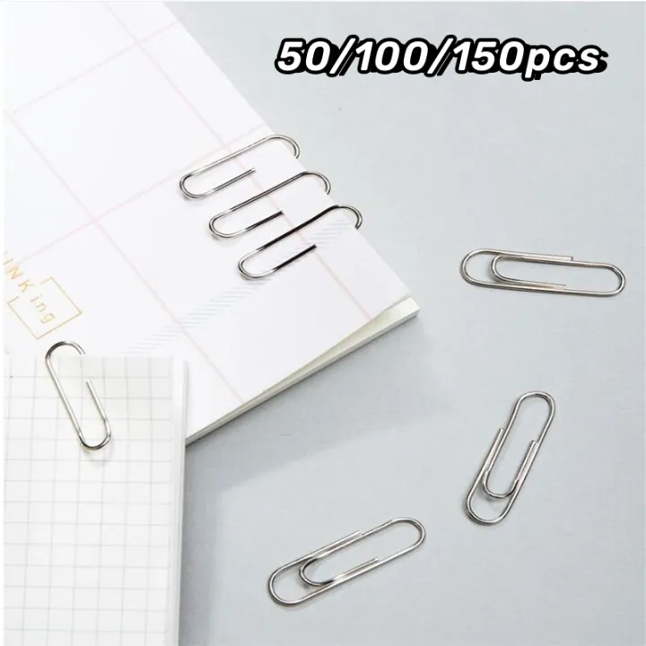 50/100/150pcs Metal Classic Paper Clips Portable Mini Paperclip ...