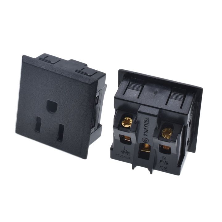Chassis Female 3pin Ac Nema 5-15r Inline Socket Plug Adapter Industrial ...