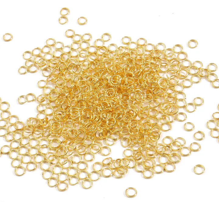 200-500pcs 5/6/8/10mm Metal Double Loops Open Jump Rings Split Ring ...