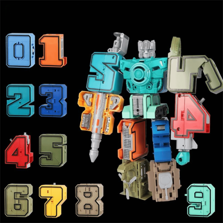 Alphabet Toy Car Model Robots Transformation Building Blocks Assemble ...