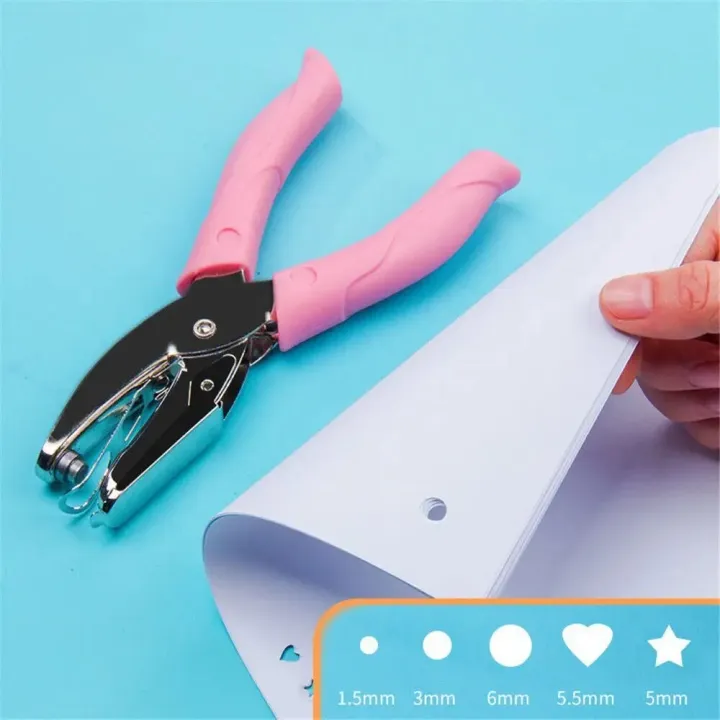 Mini Metal Single Hole Puncher Hand Paper Punch For Scrapbooking Border ...