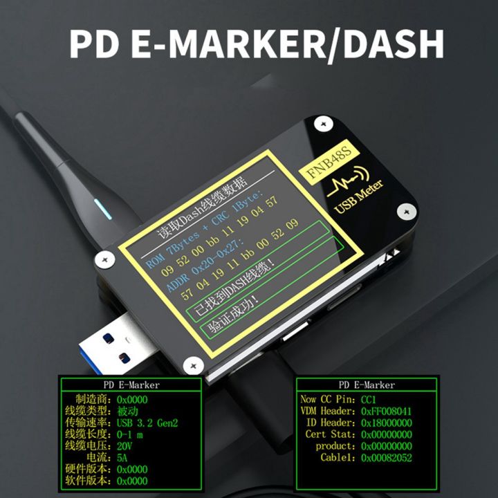 ARELENE FNB48S USB Capacitance Voltage Tester Current Meter Monitor ...