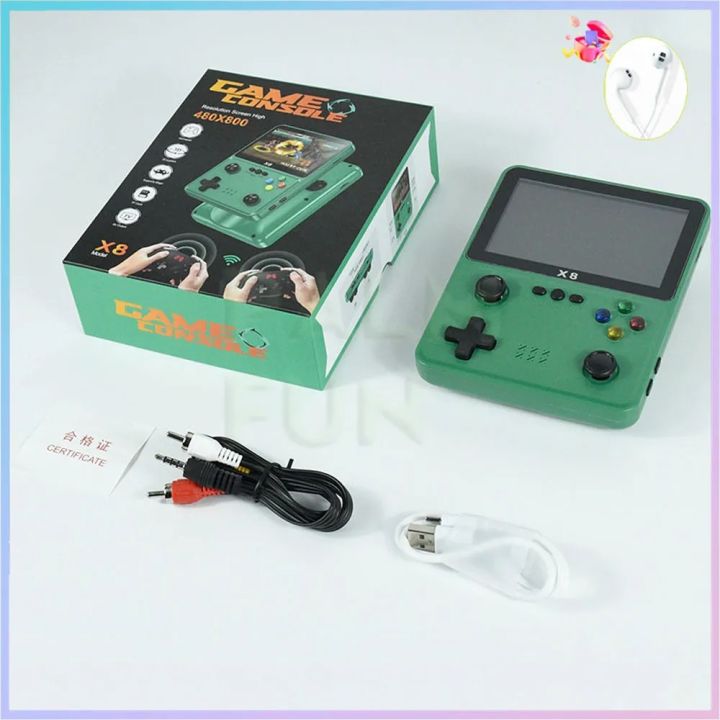 X8 Retro Handheld Game Console 4 Inch IPS Screen 640*480 Dual Joystick ...