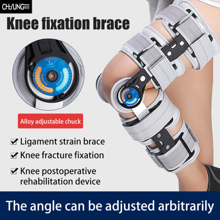 Orthopedic Hinged Knee Braces Support Adjustable Splint Stabilizer Wrap ...