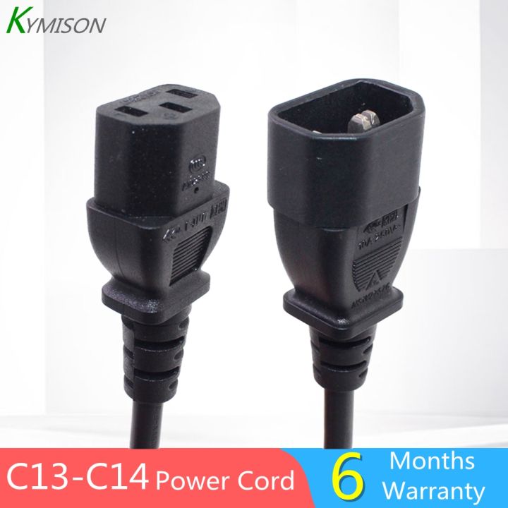 IEC 320 C14 To C13 Extension Cable For PDU UPS PC Computer 10A 250V ...