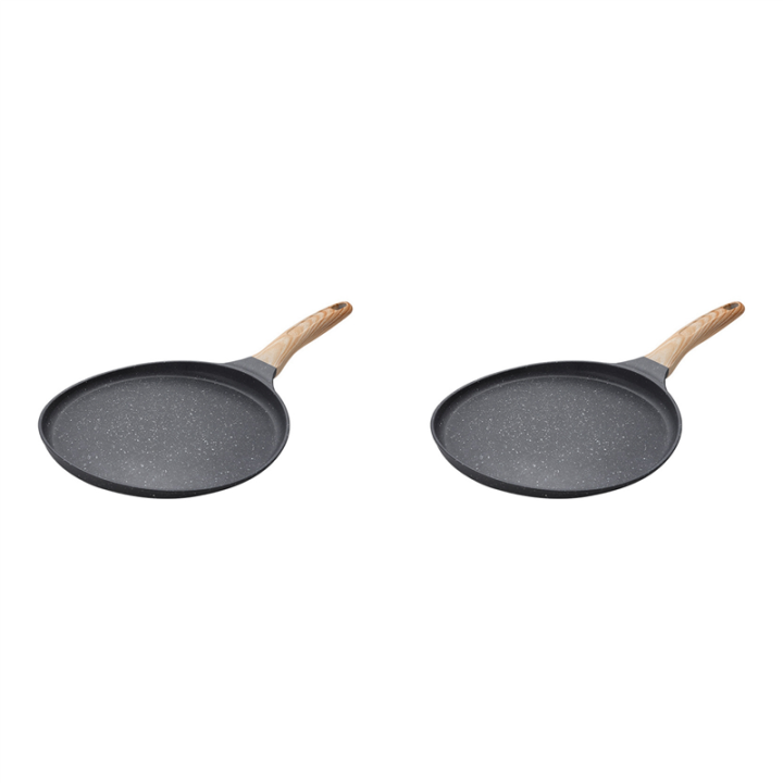 2X Non Stick Crepe Pan, Coating Dosa Pan for Cooking, Flat Skillet for ...