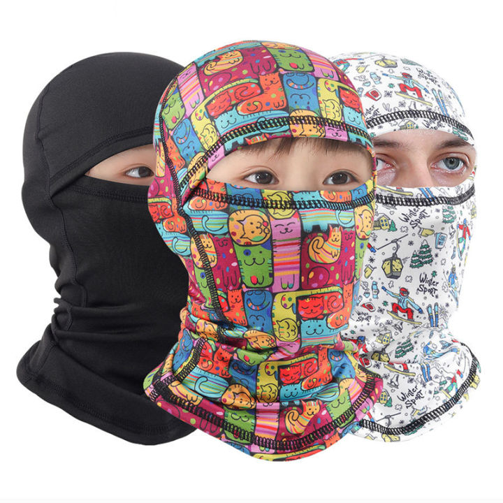 Men Women And Kids Balaclava Hat Winter Fleece Warm Windproof Face ...