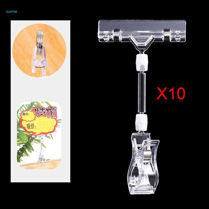 Clamp Sign Holder Hard Card Sleeves Transparent Sign Clips Holders for ...