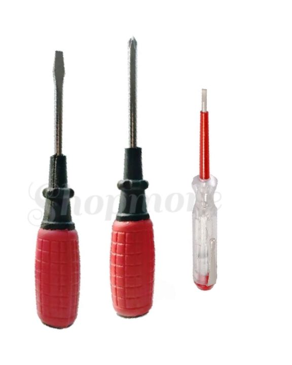03 Pcs Screwdriver Set,Phillips,Slot head And Tester | Daraz.lk