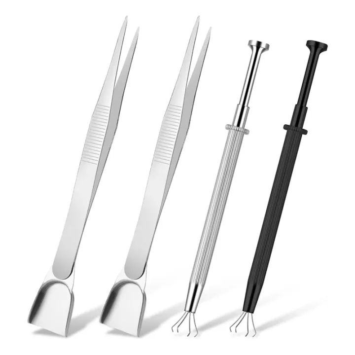 4Pcs Piercing Tools for Changing Jewelry, 4 Claw Piercing BallGrabber ...
