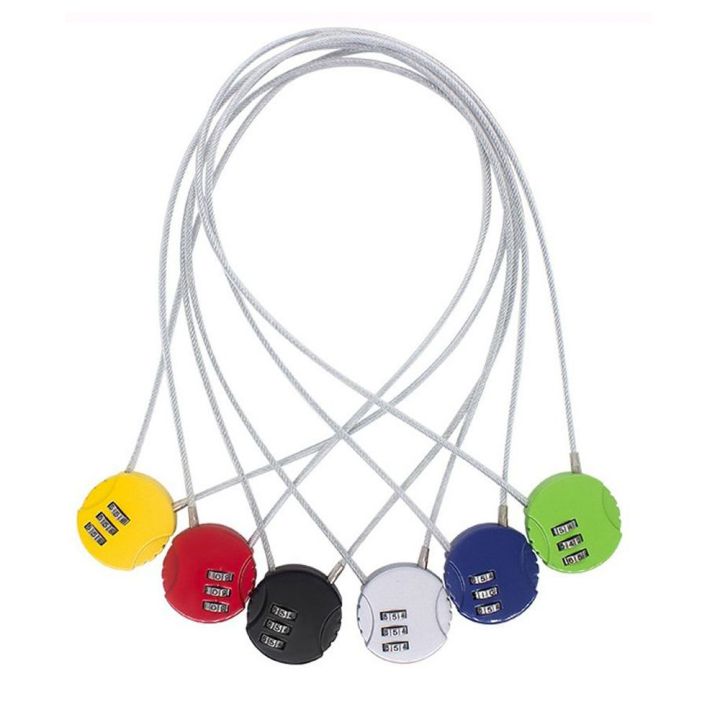 50cm Extended Wire Rope Padlock Motorcycle Helmet Lock Digital Code ...