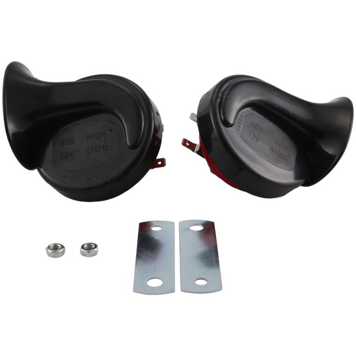 Spreeshop Pair 300DB 12V Universal Electric Snail Train Horn Super Loud ...