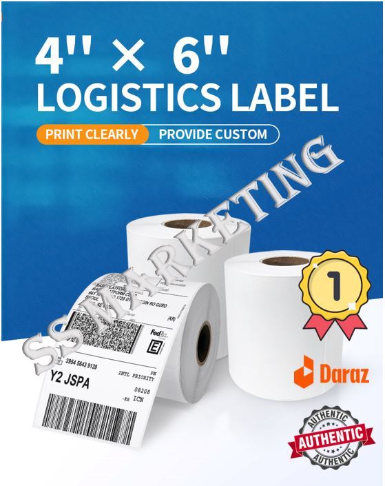 100x150mm (4" x 6") Shipping Sticker Labels for Direct Thermal Printers ...