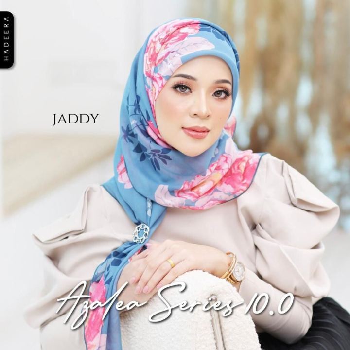 HADEERA Tudung Bawal Azalea 10.0 Printed Chiffon Scarf - Jaddy | Daraz.lk