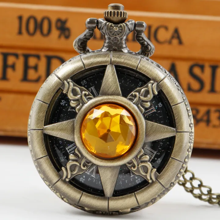 Flap Hollow Vintage Pocket Watch Necklace Steampunk Clock Pendant with ...