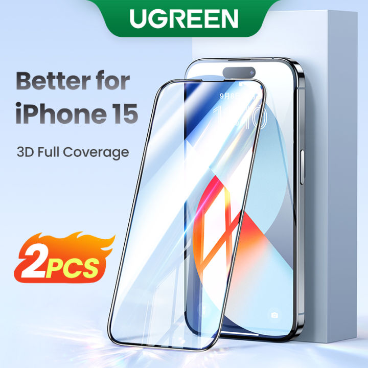 UGREEN 2PCS Borderless Full Screen HD Screen Protector with Film Easy ...