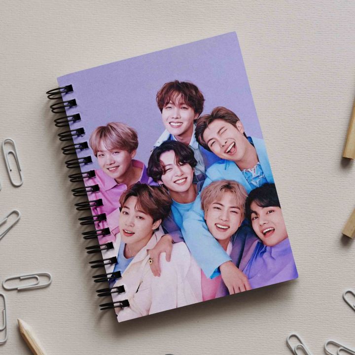 BTS Spiral Notebook | A4, A5, A6 Sizes | 120 Pages | Laminated Covers ...