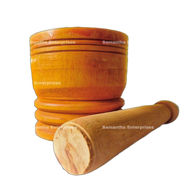Wooden Traditional Spice Grinder / Herb Crusher (wangediya and molgaha ...