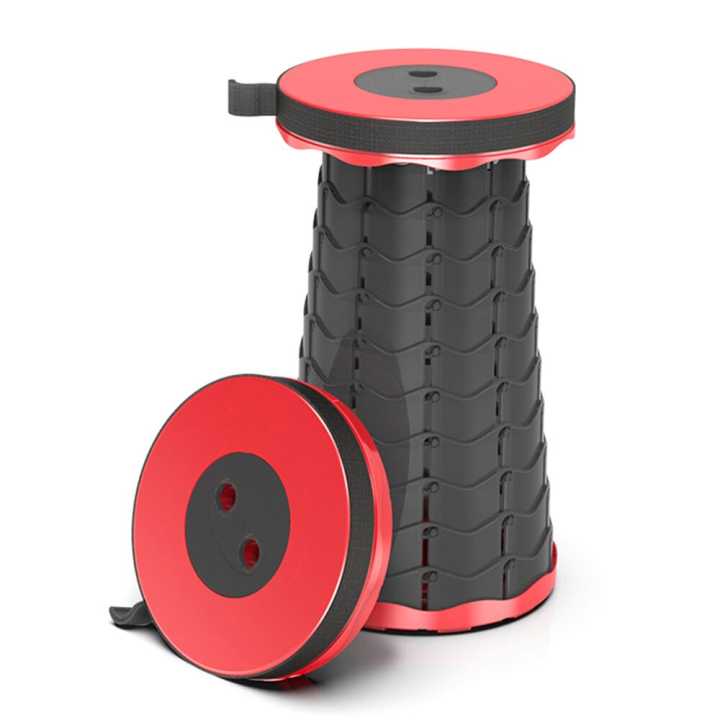 Retractable Folding Stool / Adjustable -Portable Plastic Collapsible ...