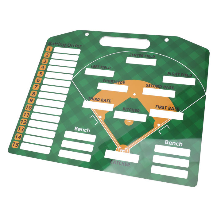 Magnetic Lineup Board PVC Baseball Coaching Board Double Sided Reusable ...