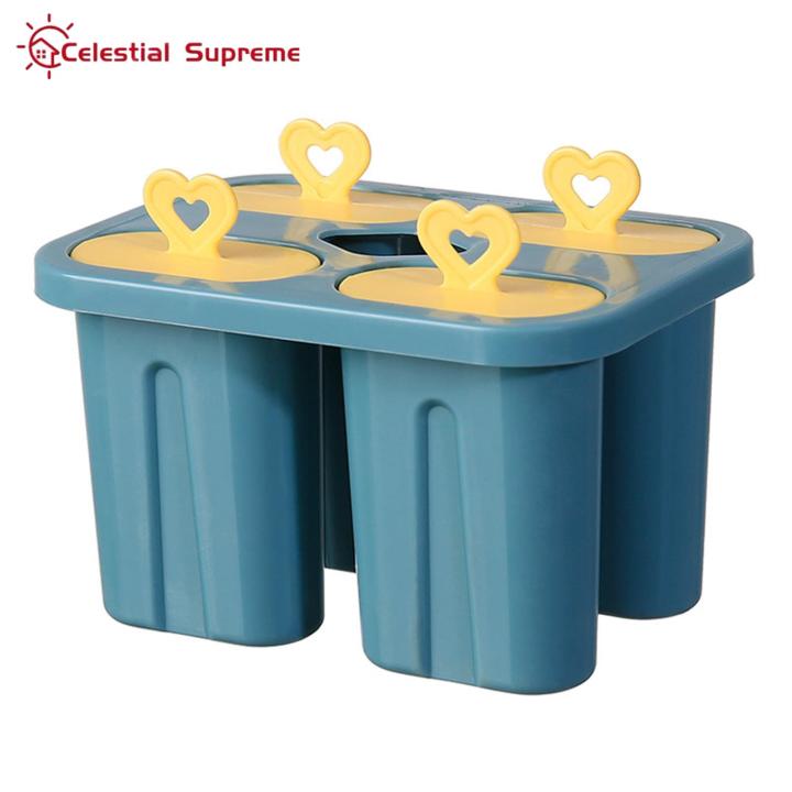 Dessert Mold Non-Stick 4-Cavit BPA-Free Popsicle Maker Ice Cream Mould ...