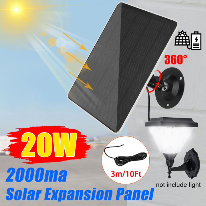 Universal 360° Adjustable Solar Panel 3M Solar Powered Light Outdoors ...