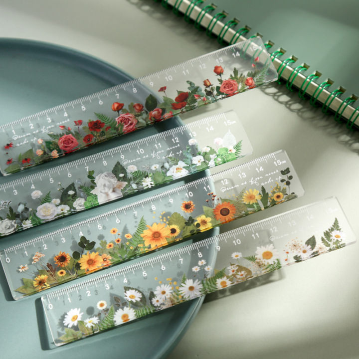 Flower See Series Ruler 15cm Ruler Student Creative Stationery ...
