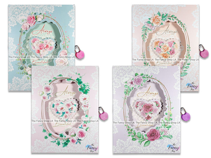 Notebook Diary Autograph Lockable 32k (13cmx19cm) Lock and Key System ...