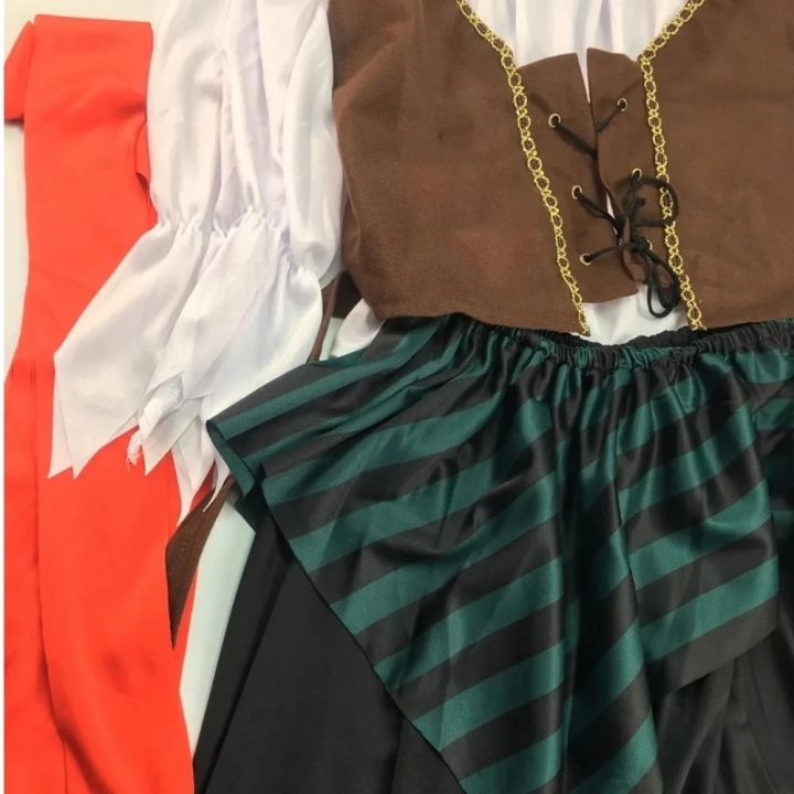 Pirate Pirates of the Caribbean Cosplay Captain Jack Sparrow Costume ...