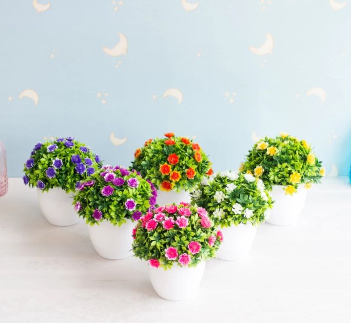 1 Pc Small Tree Pot Plant: Artificial Greenery for Home & Hotel Garden ...