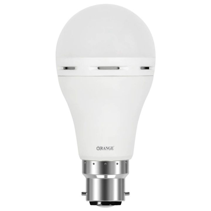 Orange Electric Emergency Light 8W Rechargeable LED Bulb B22 (Pin Type ...