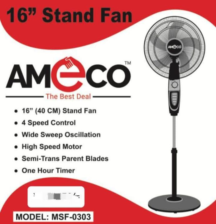 AMECO Stand Fan 5B brand new with warranty | Daraz.lk