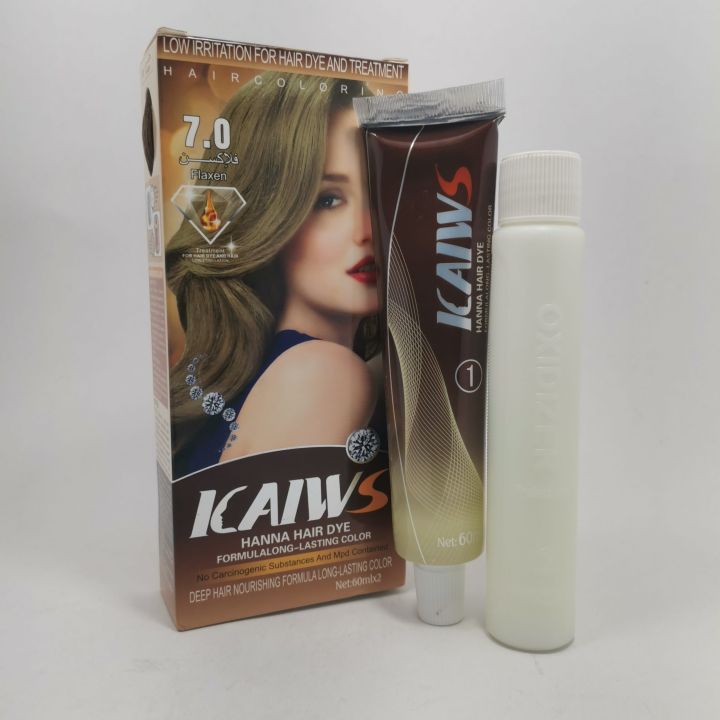 Icaiws Hanna Hair Color Dye - Flaxen 7.0 - 120Ml | Daraz.lk