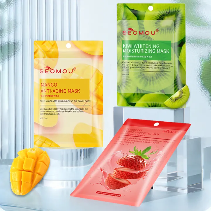 Seomou New Flavors Face Sheet Mask Skin Care Moisturizing Facial Mask ...