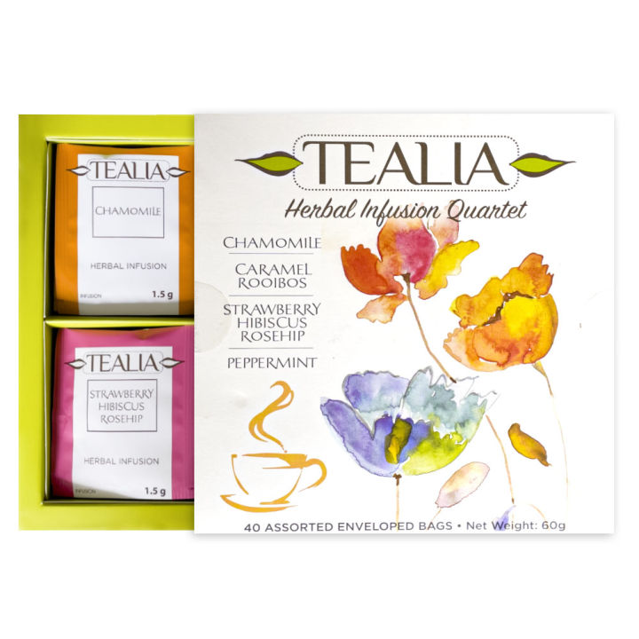 Tealia Herbal Tea Box - 4 blends x 10 Tea Bags Mother's day gift ...